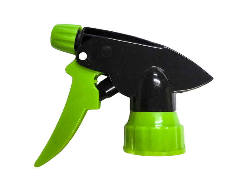 Black Chemical Resistant Trigger Sprayer with Green Nozzle Cap – CF Sprayer